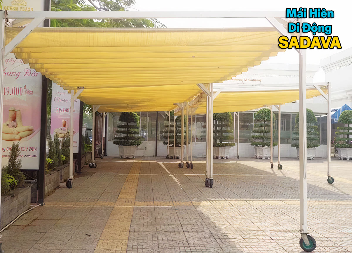 Mái Xếp Lượn Sóng Thông Minh 🎖️ Mái Che, Mái Hiên Di Động Ngoài Trời